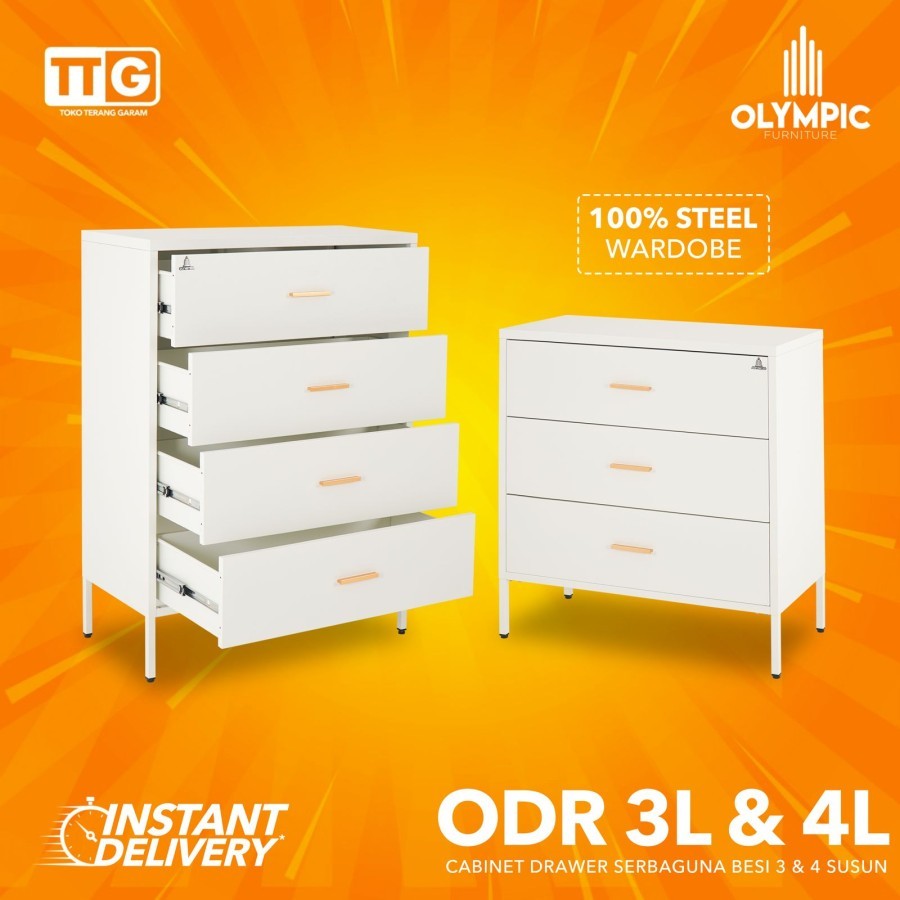 Jual OLYMSTEEL Drawer / Cabinet / Diswar / Laci Besi 3 & 4 Susun ...