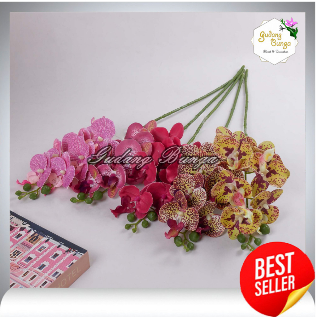 Jual Bunga Anggrek Bulan Latex X7 Bunga Anggrek Hias Palsu Orchid ...