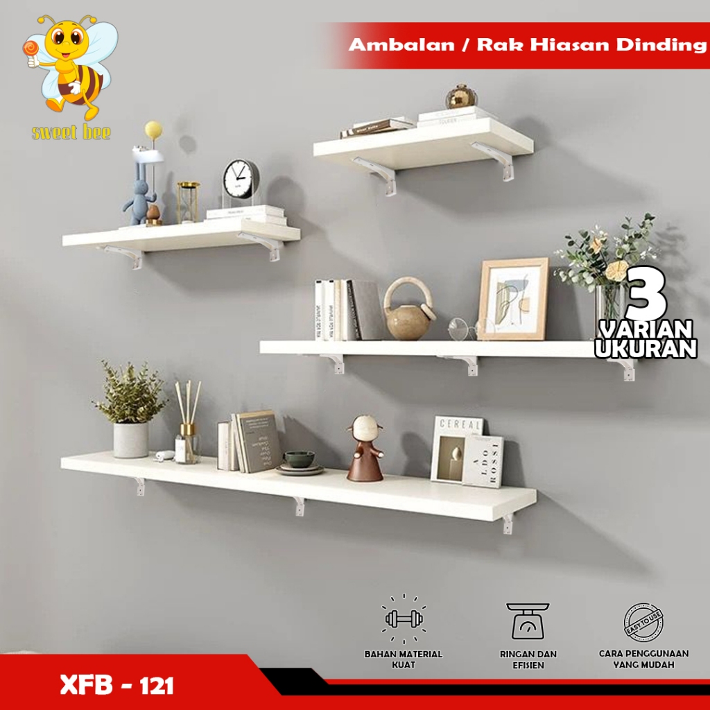 Jual Rak Buku Penyimpanan Dinding Ruang Tamu Braket Rak Gantung Dinding ...