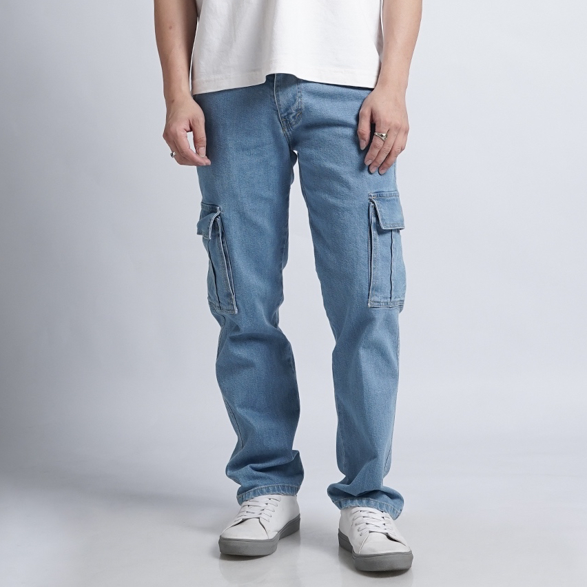 Jual Tonyjack Cargo Pants Jeans Pria Dominican Retro Blue Baggy Fit ...