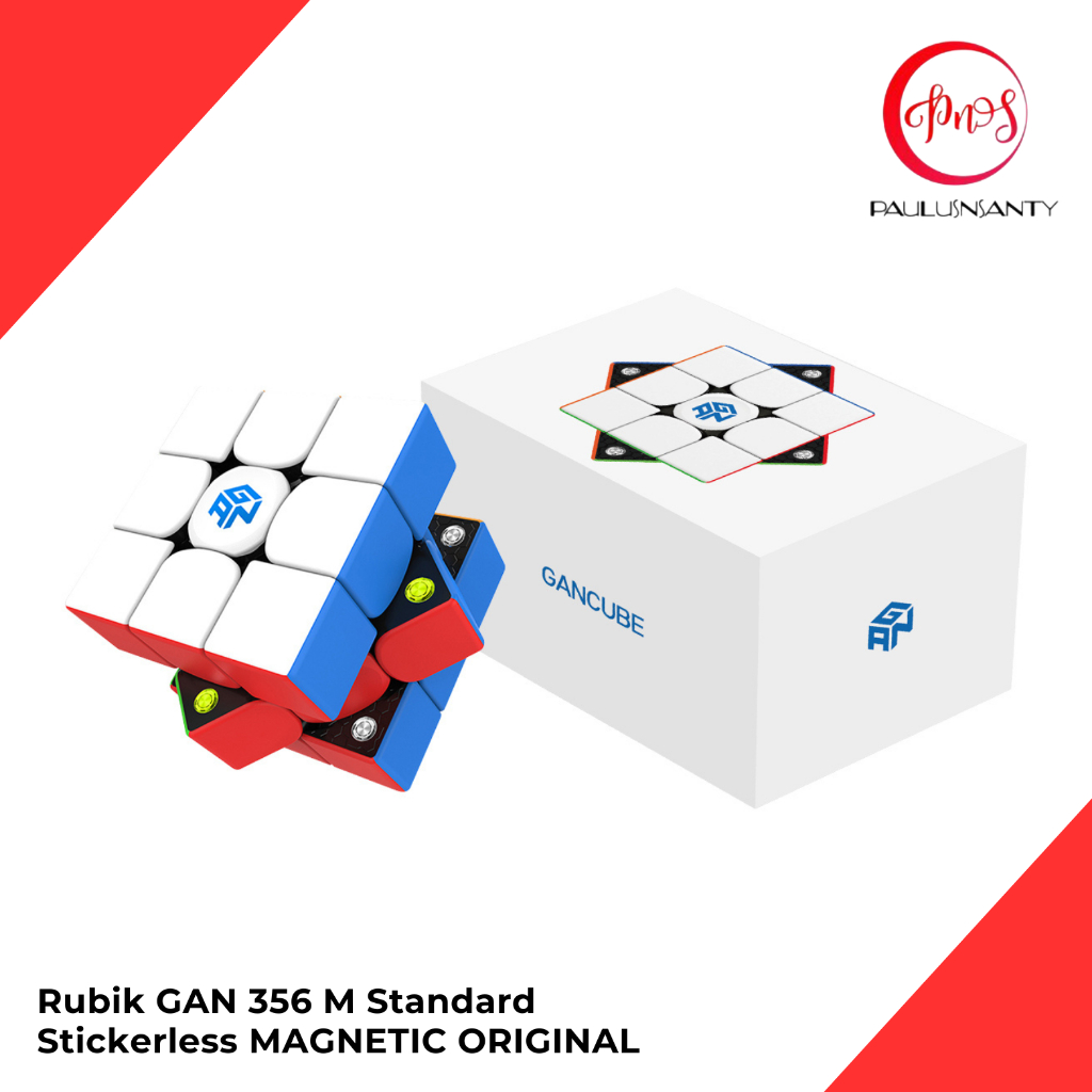 Jual Rubik 3x3 GAN 356 M Standard Stickerless MAGNETIC ORIGINAL ...