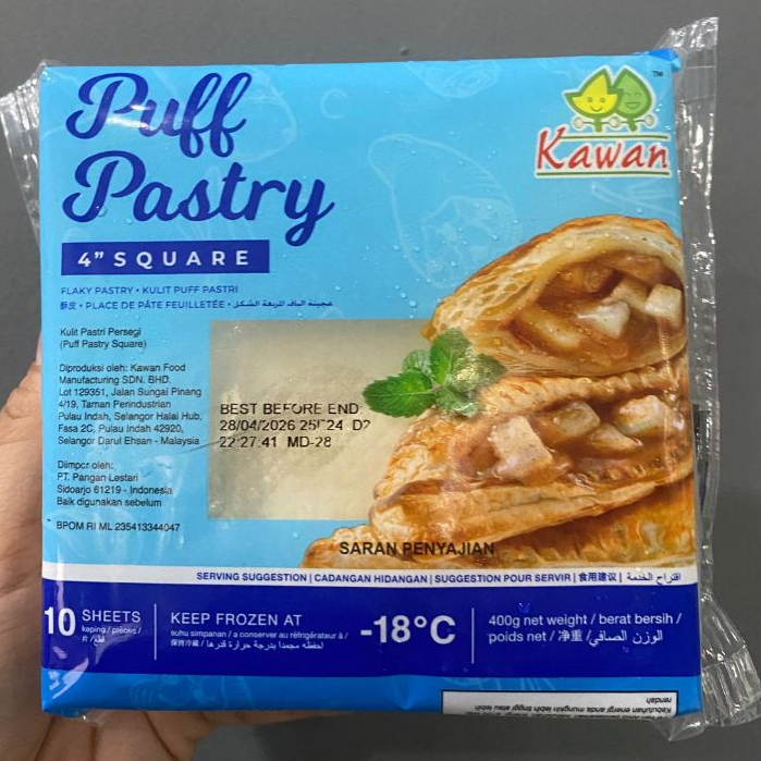Jual FINNA Kawan Puff Pastry Square 4 inch (10 lembar) 400 Gram /Kulit ...