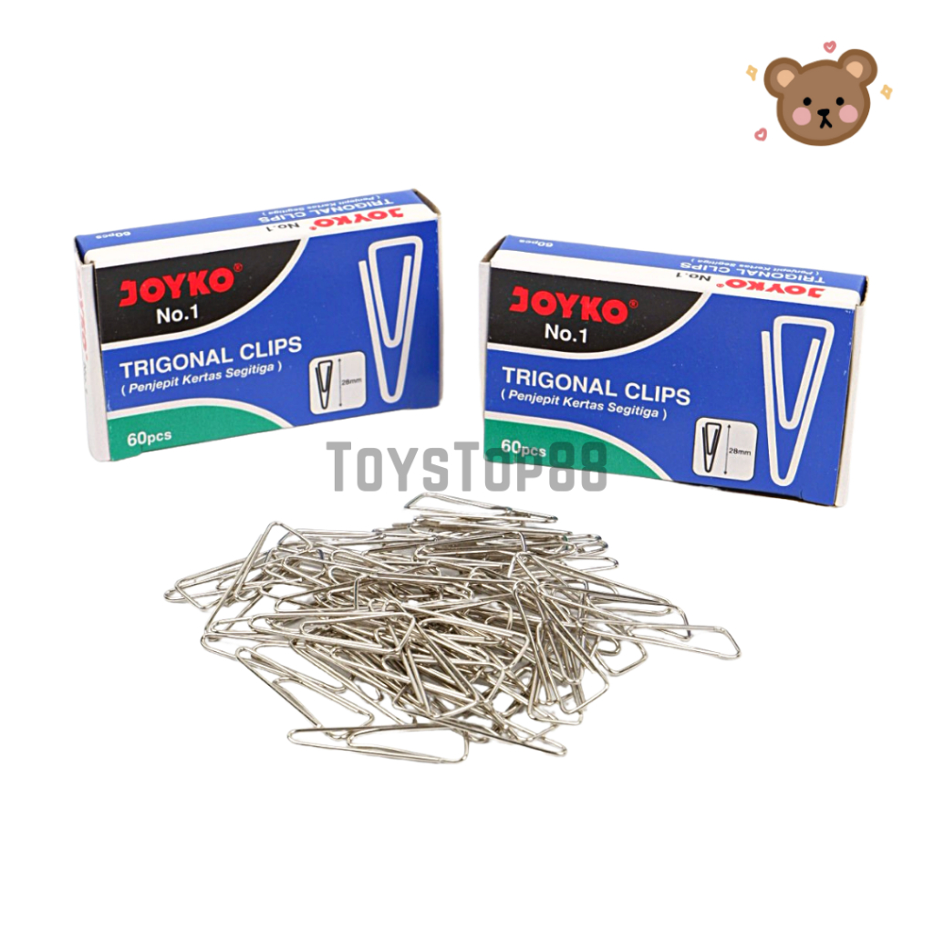 Jual Trigonal Paper Clip No.1 Joyko - Klip Penjepit Kertas Segitiga ...