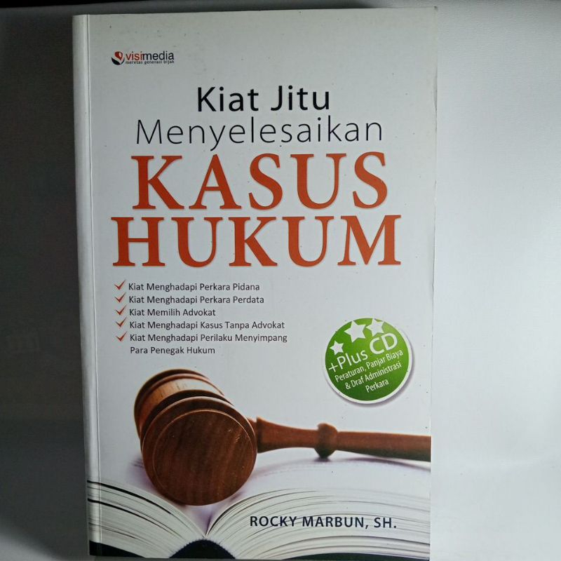 Jual Buku Kiat Jitu Menyelesaikan Kasus Hukum -Rocky Marbun, SH. | Shopee Indonesia