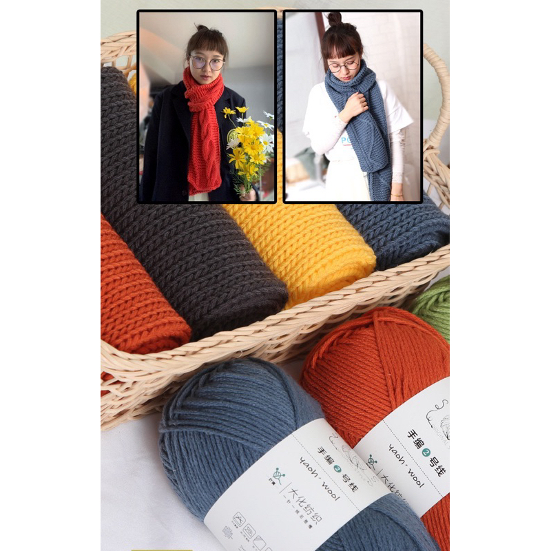 Jual [DIY Center] BENANG RAJUT SOFT ACRYLIC PASTEL AKRILIK 6PLY YAOH ...