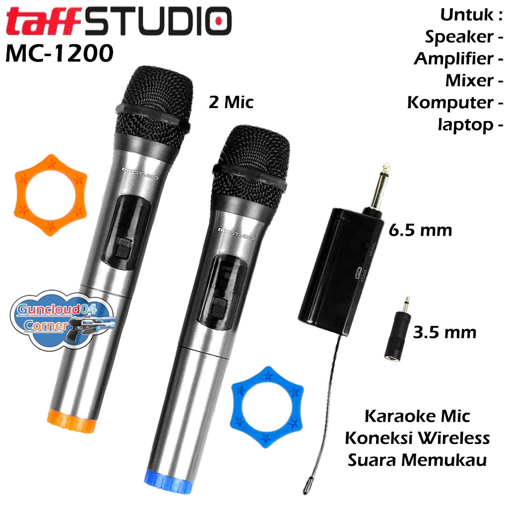 Jual taffSTUDIO All Series MC-1200 WM-308 2 In 1 Microphone Karaoke ...