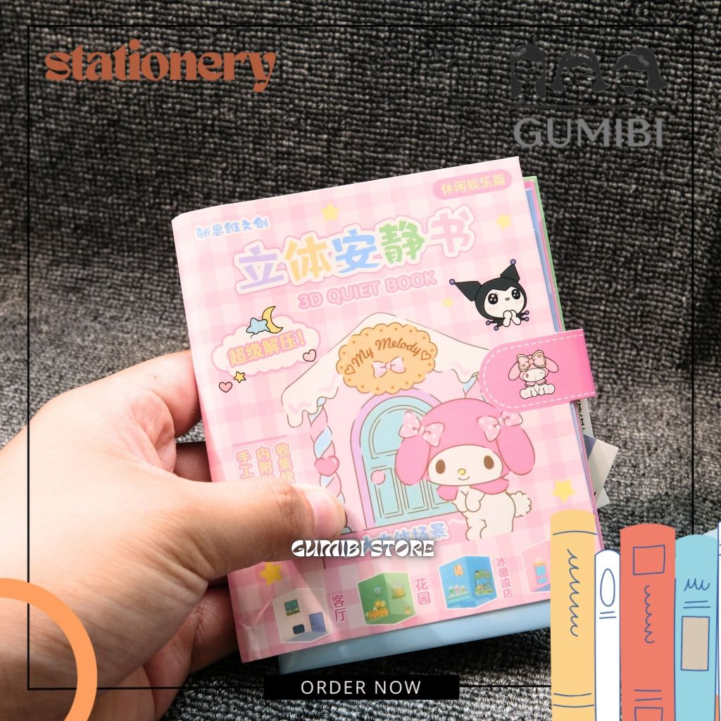 Jual Buku Quite Book Melody Kuromi Sanrio DIY Mainan Edukasi Anak Busy ...