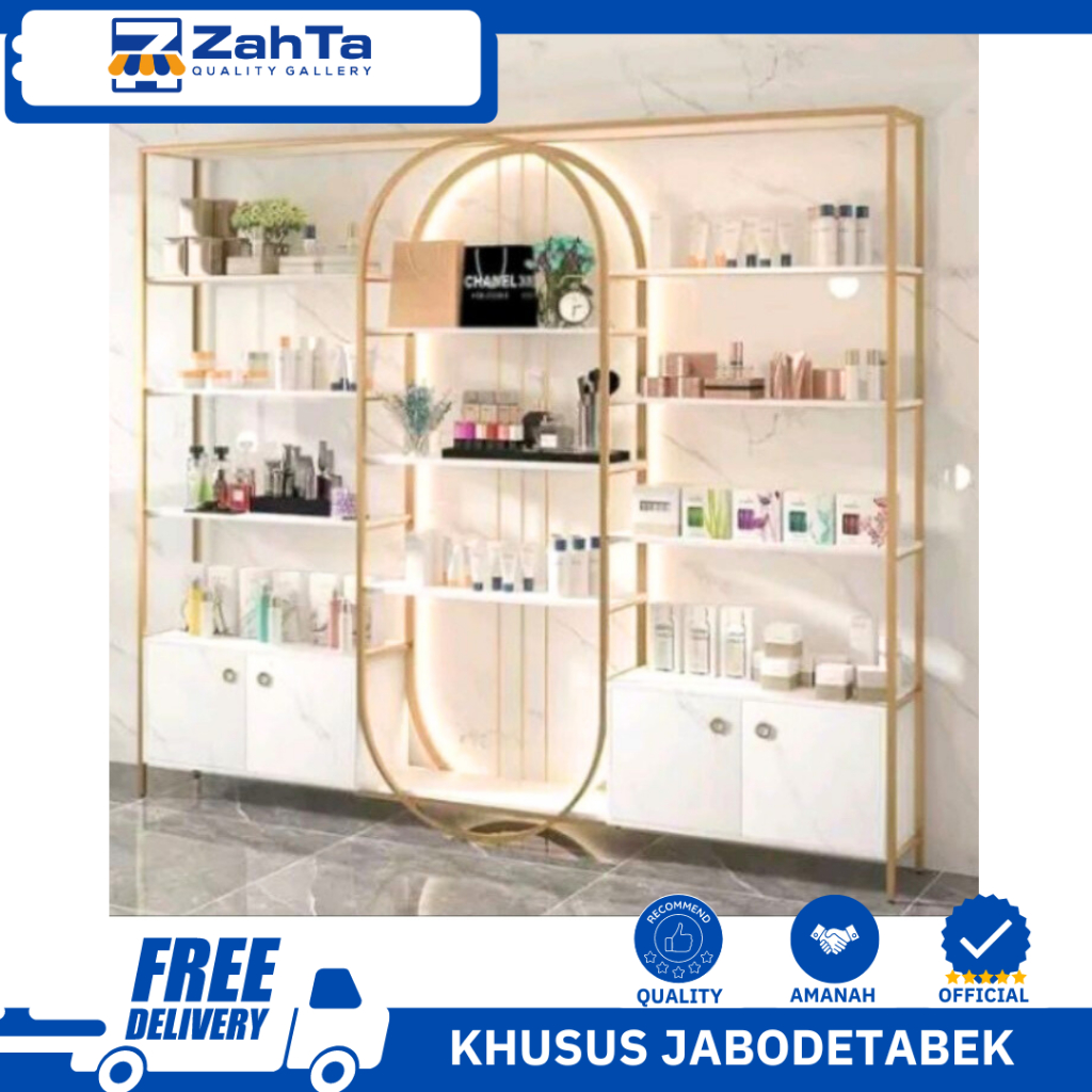 Jual RAK KOSMETIK/RAK DISPLAY/MODEL LAMPU AESTHETIC LUXURY | Shopee ...