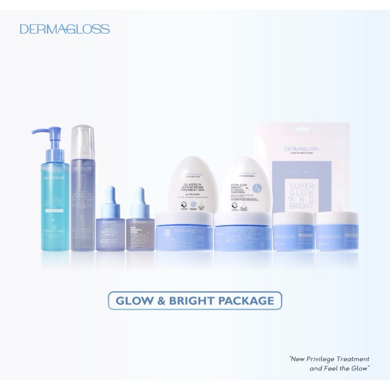 Jual DERMAGLOSS | Dermagloss Package Glow & Brightening Series Complete ...