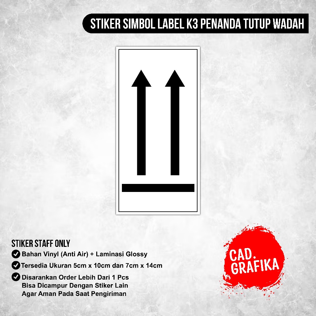 Jual Stiker Simbol Label K3 Penanda Tutup Wadah | Shopee Indonesia