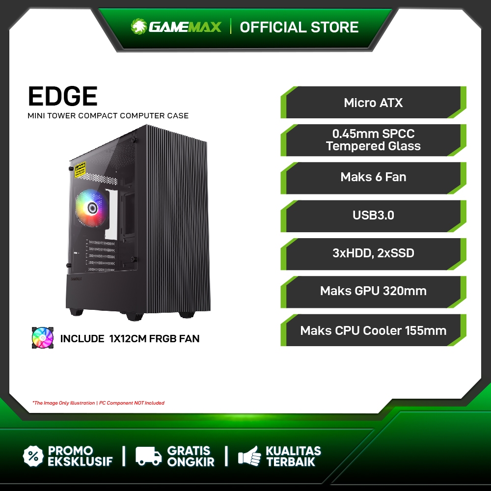 Jual Casing PC GameMax Edge Mini Tower Micro ATX | Shopee Indonesia