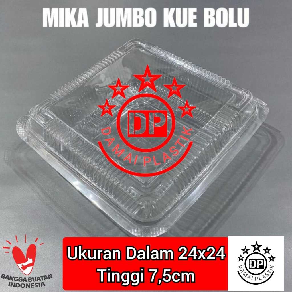 Jual (50PCS) Plastik Mika Kue TX1 Jumbo / Box Mika Kue Bole Besar ...