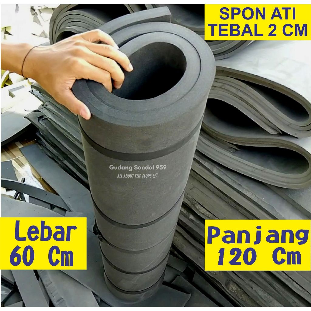 Jual SPON ATI / BUSA ATI / SPON EVA TEBAL 2 CM WARNA HITAM UKURAN 60 CM ...