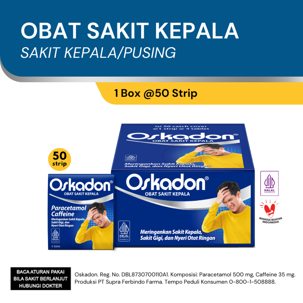 Jual Oskadon Biru Tablet - Obat Pereda Sakit Kepala Sakit Gigi dan ...