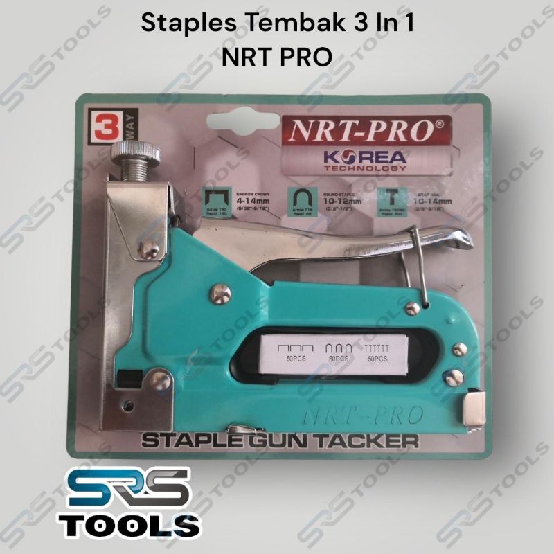Jual NRT PRO Alat Staples Tangan 3 in 1 Gun Tacker Hand Stapler 3 way | Shopee Indonesia