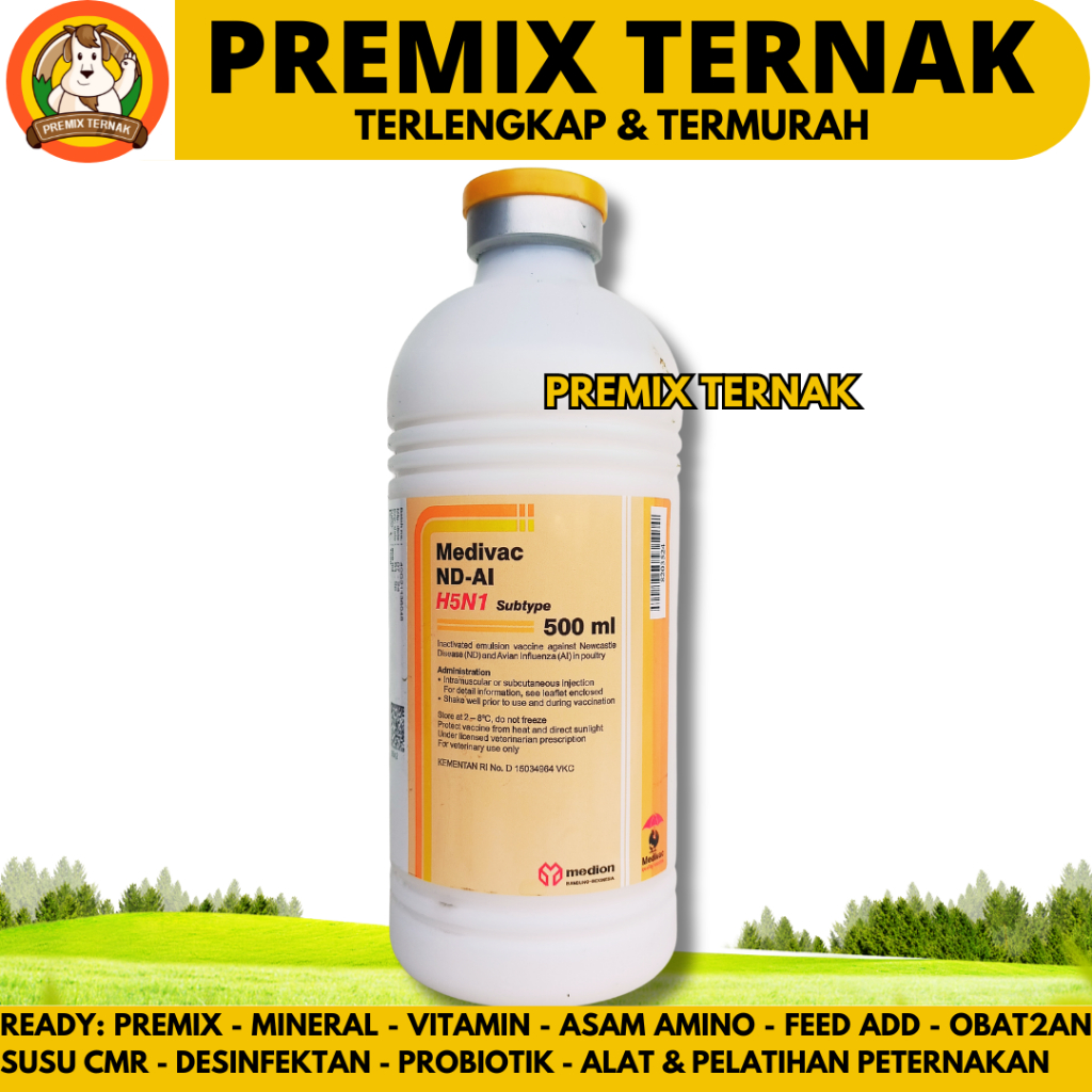 Jual VAKSIN MEDIVAC ND AI H5N1 500ML (DOSIS 1000Ekor) - Vaksin Ayam ...