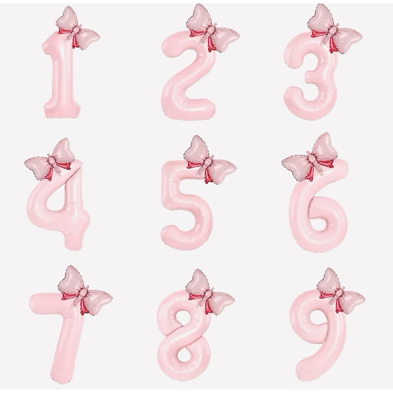 Jual BALON PITA ANGKA BABY PINK 80cm | Shopee Indonesia