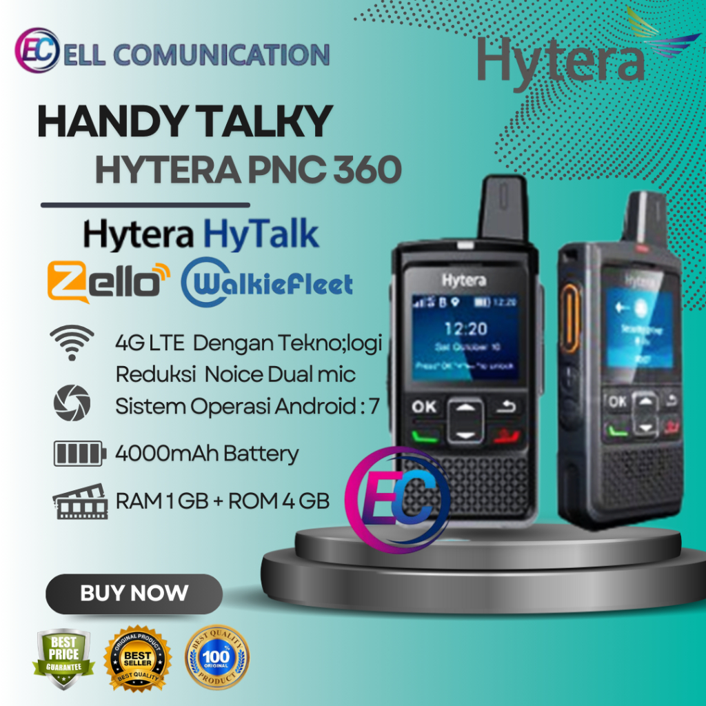 Jual HT POC Hytera PNC360S PNC 360 Wifi 4G LTE GPS IP67 ORI Garansi ...