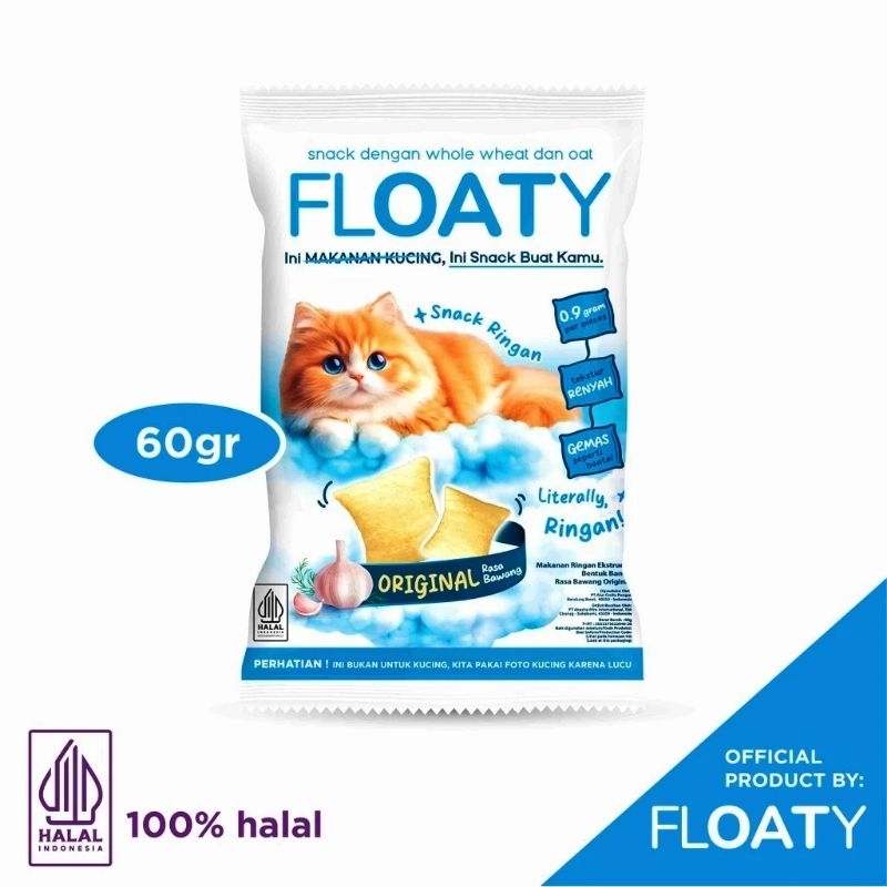 Jual FLOATY pillow Snack rasa original garlic 60 gram | Shopee Indonesia