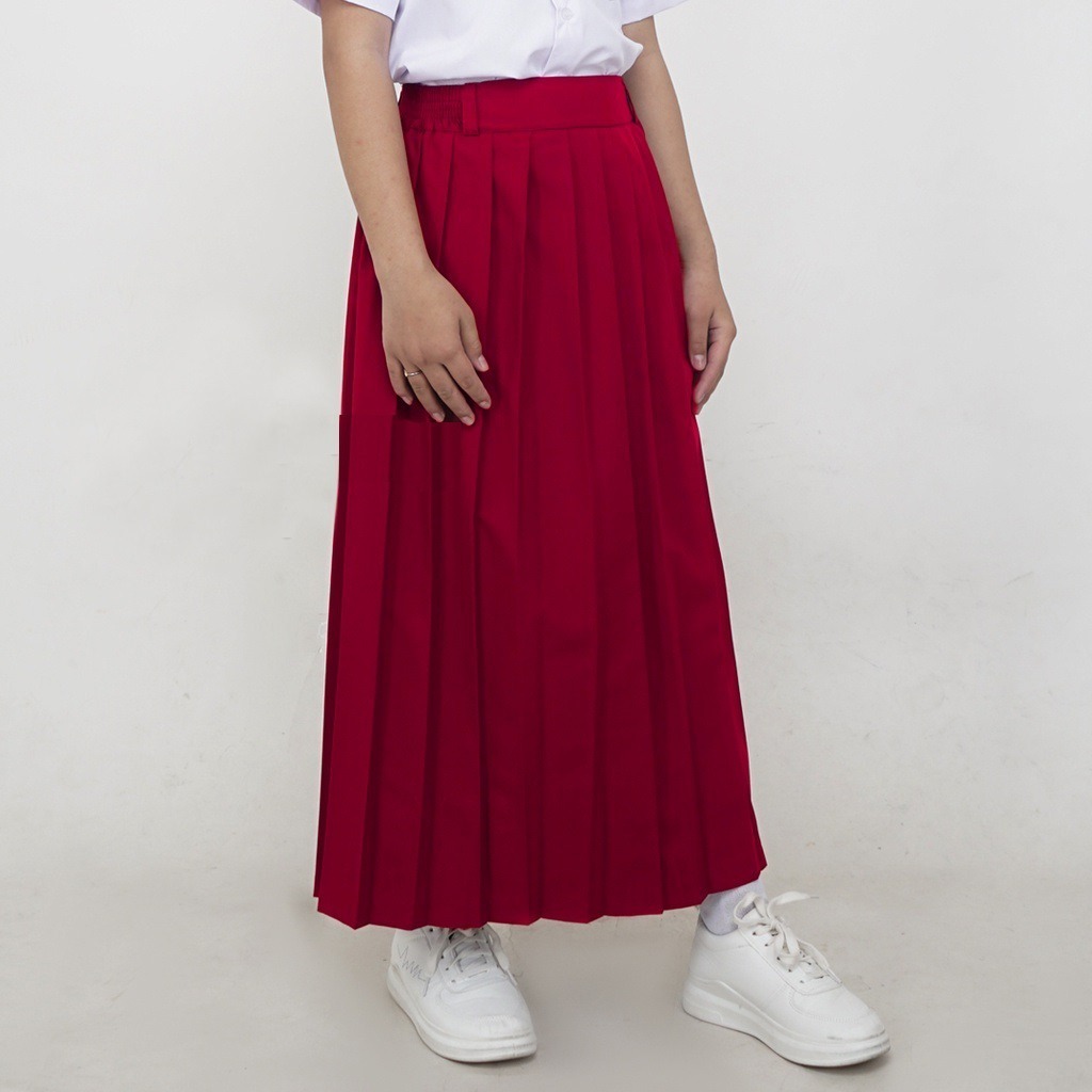 Jual COD ROK MERAH SERAGAM SD PEREMPUAN MODEL PANJANG TERLARIS HARGA TERJANGKAU PROMO | Shopee ...