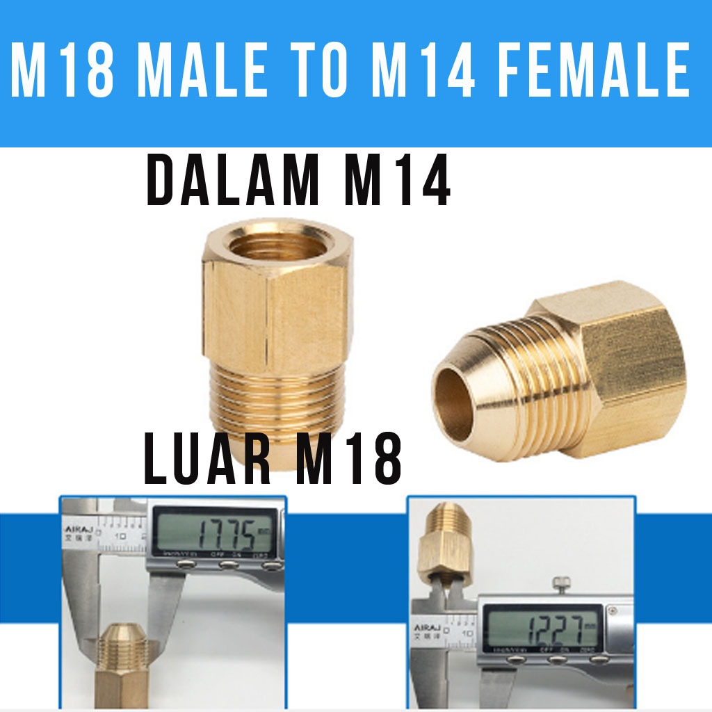 Jual Quick Release Jet Cleaner M18 Male to M14 Female thread | Shopee ...