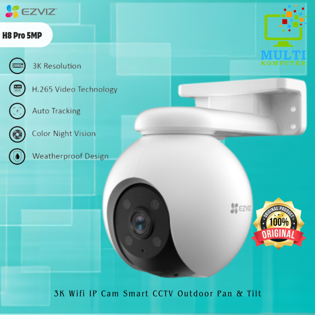 Jual CCTV Ezviz H8 Pro 5MP 3K Wifi IP Cam Smart CCTV Outdoor Pan & Tilt ...