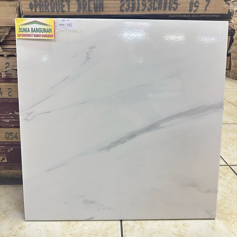 Jual Keramik 40x40 KIA Cloudy White Keramik Lantai Glossy / Keramik ...