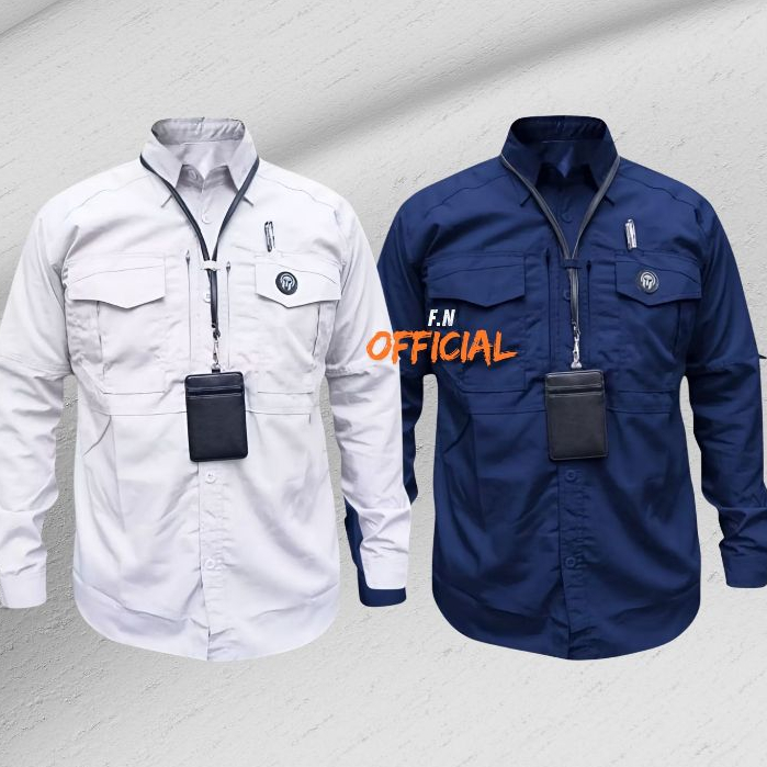 Jual Seragam Kerja PDH Lapangan Tactical Lengan Panjang Kemeja Kantor PDL DRILL PNS BORDIR ...