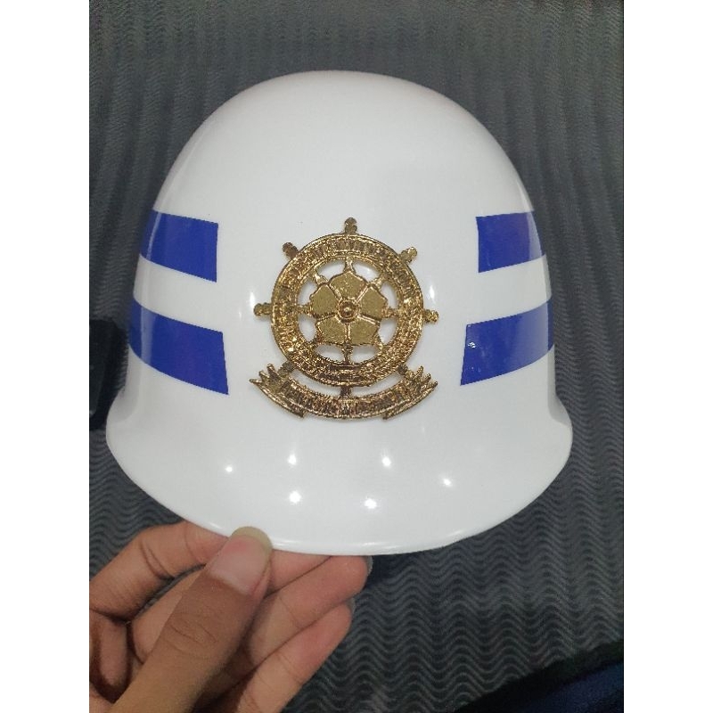 Jual Helm Panji POL PP Lis Putih dua | Helm Panji POL PP Dua Lis ...
