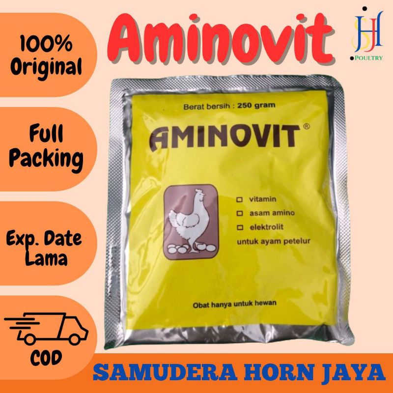 Jual Aminovit 250 gr vitamin, asam amino dan elektrolit untuk ayam petelur | Shopee Indonesia