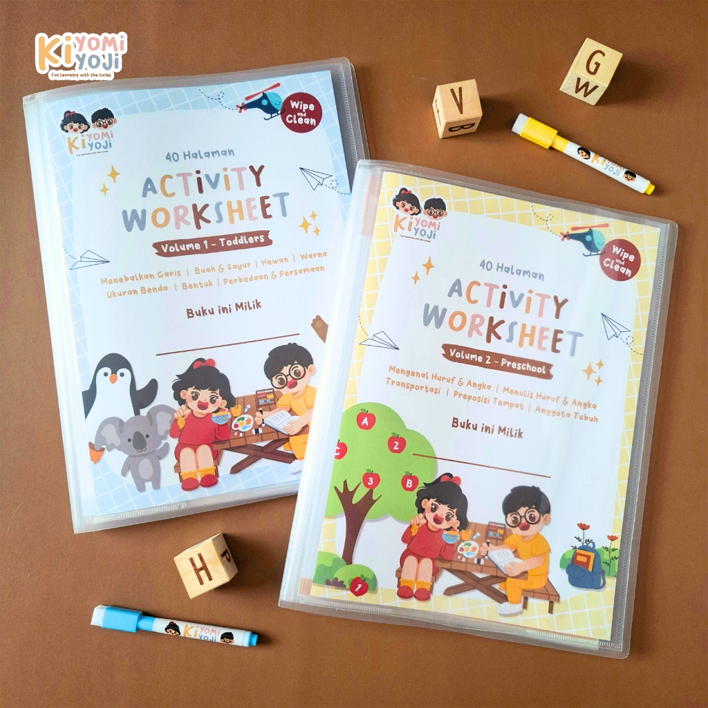 Jual Wipe and Clean Worksheet Activity Book Anak (Mulai Usia 2,5 tahun+ ...