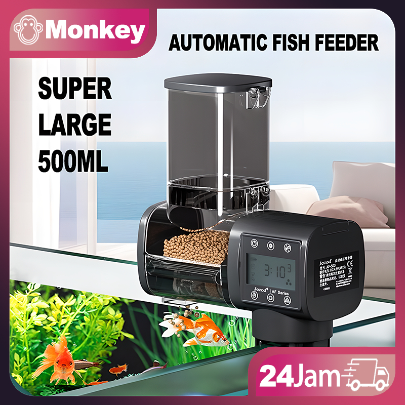 Jual Automatic Fish Feeder 500ml / Auto Fish Feeder / Pakan Ikan Otomatis | Shopee Indonesia