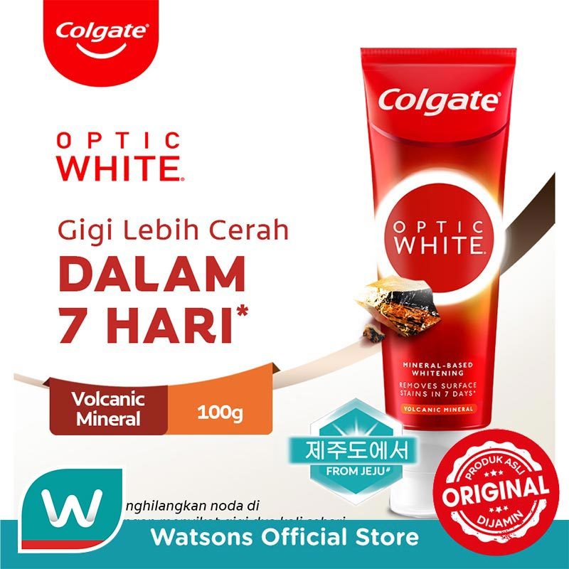 Jual Colgate Toothpaste Optic White Volcanic Mineral 100g | Shopee ...