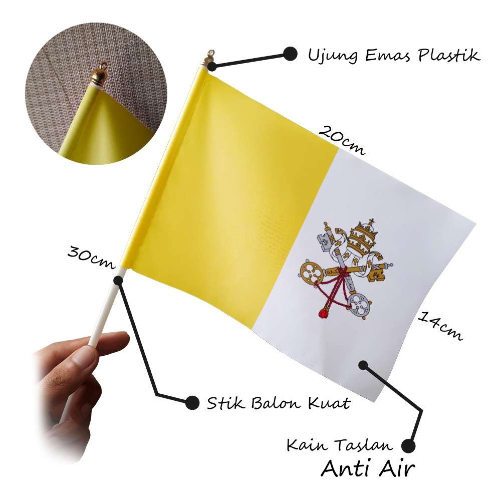 Jual Nazhifa Printing - Bendera Vatikan / Holy See Vatican Flag ...
