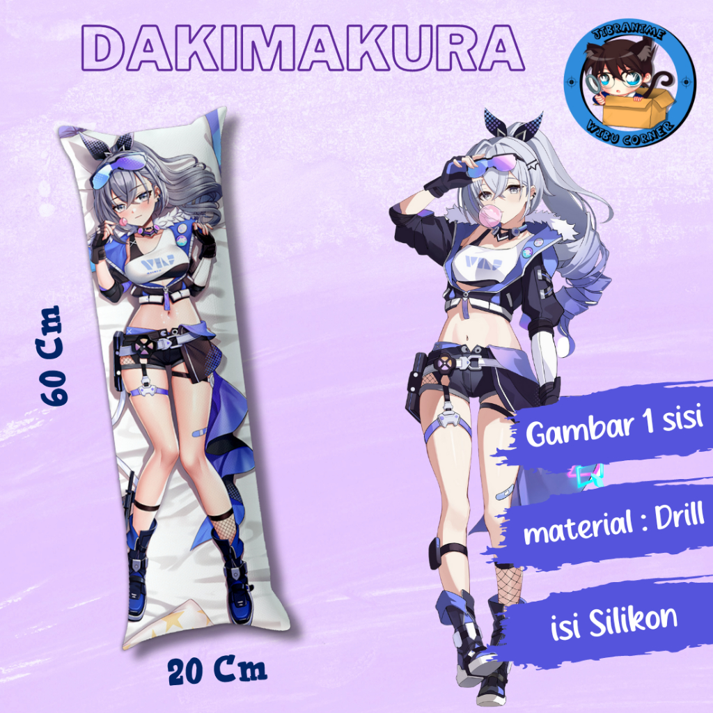 Jual dakimakura anime / guling silver wolf honkai star rail ukuran ...