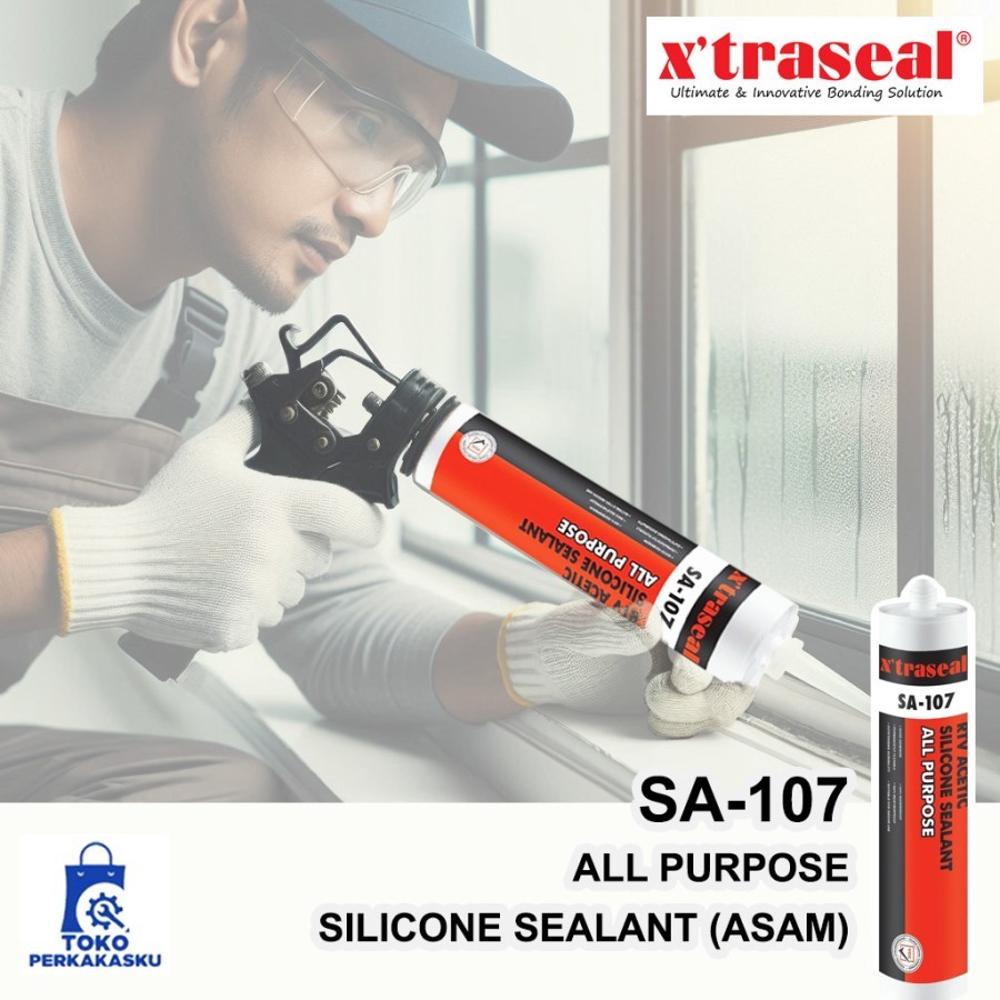 Jual XTRASEAL SA-107 ALL PURPOSE SILICONE SEALANT (ASAM) | Shopee Indonesia