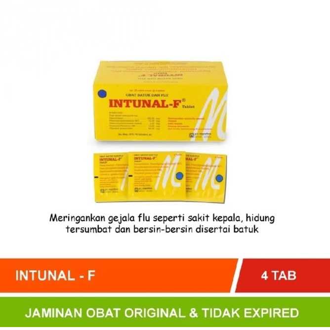Jual Intunal F Strip 4 Tablet Obat Batuk & Flu | Shopee Indonesia
