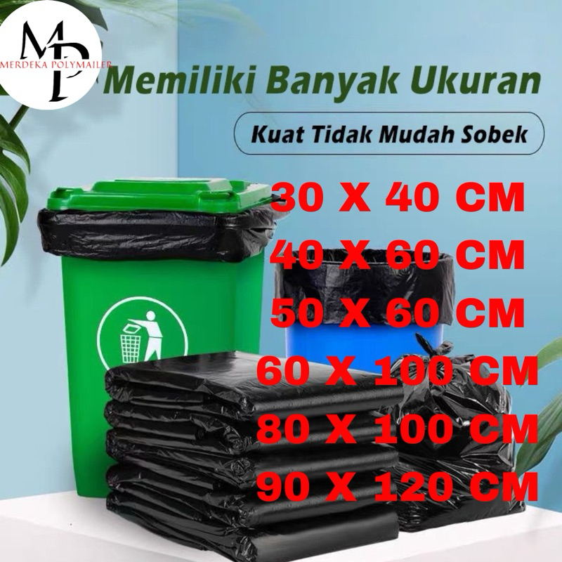 Jual Plastik Sampah / Kantong Plastik Sampah / Trash Bag HD Hitam 50 Micron Murah | Shopee Indonesia