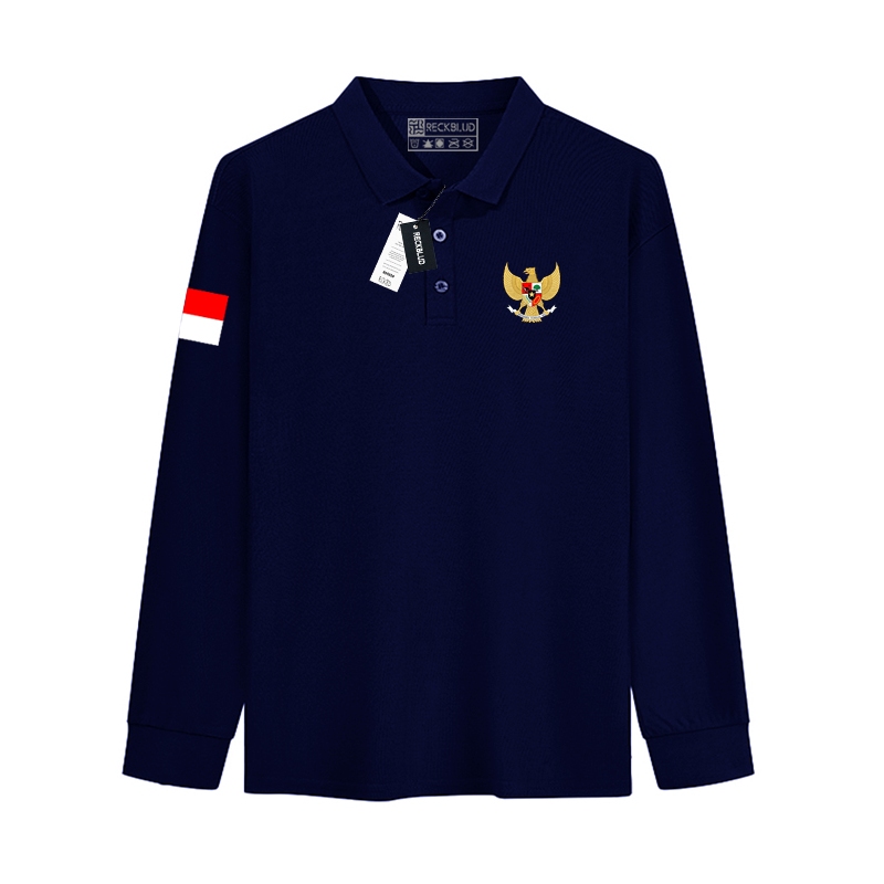 Jual Reckblud - Kaos Polo Kerah Lengan Panjang Garuda Merah Putih Plus ...