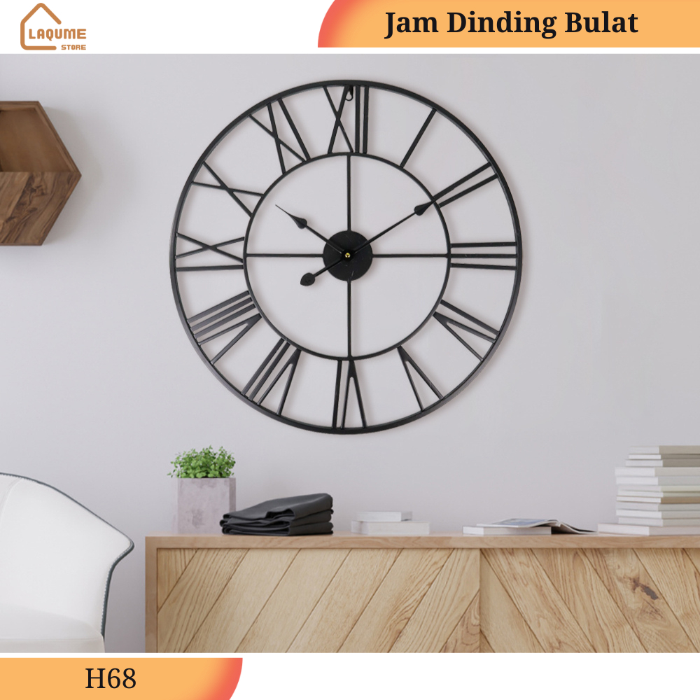 Jual Jam Dinding Bulat Quartz Creative Model Vintage 60cm | Shopee ...