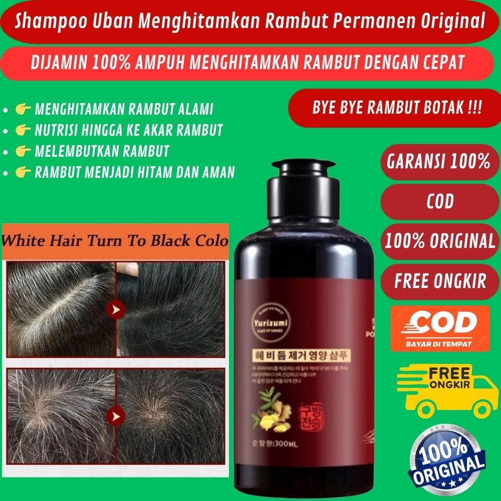 Jual Shampoo Uban Black Herbal Natural Polygonum Perawatan Rambut ...