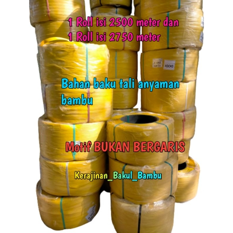 Jual Bahan Baku Tali anyaman bambu 1 Roll isi 2500 dan 2750 meter tali ...