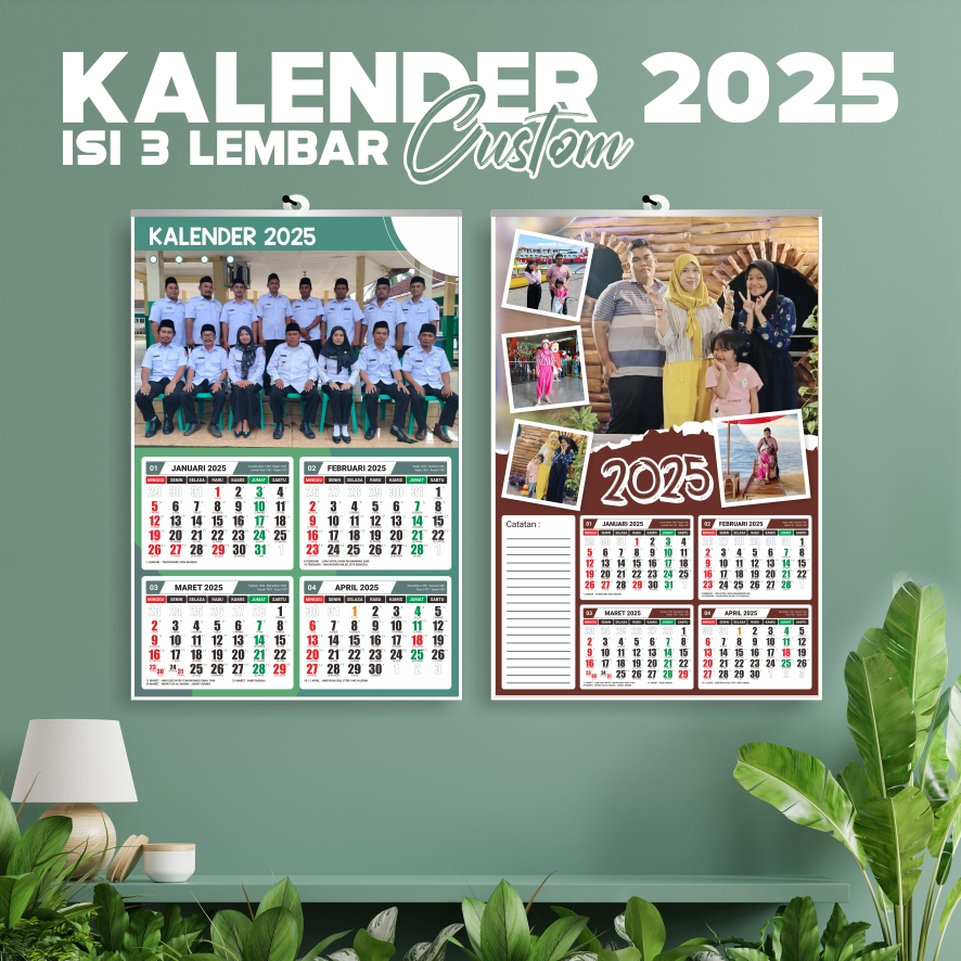Jual KALENDER CUSTOM ISI 3 LEMBAR | KALENDER DINDING CUSTOM | KALENDER ...