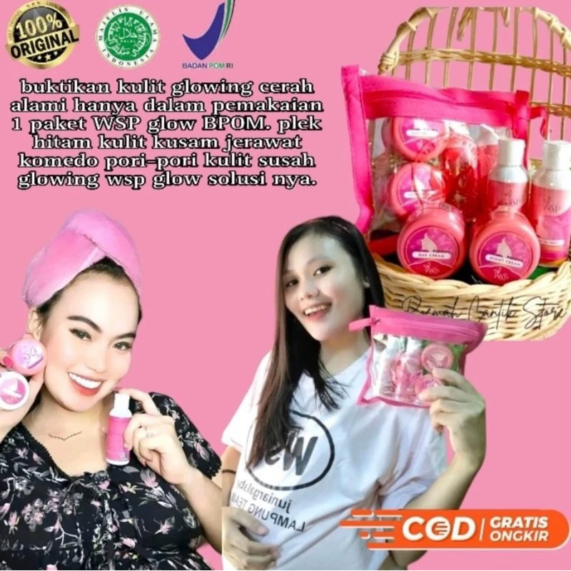 Jual Paket Skincare WSP GLOW Original Sudah BPOM Aman Di Pakai Busmil ...