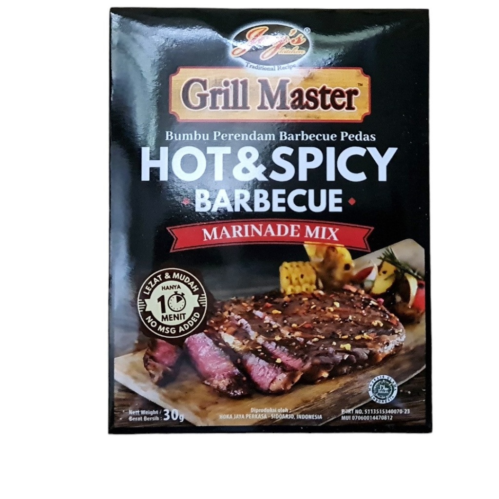 Jual Bumbu Marinasi Daging Hot Spicy Pedas Grill MasterJays Halal 30 ...