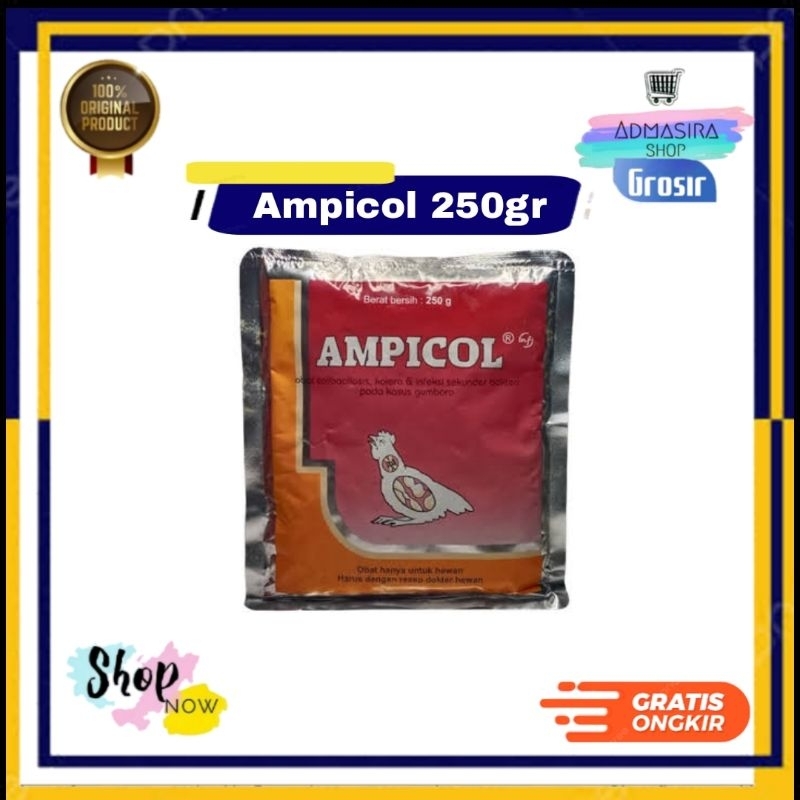 Jual AMPICOL 250Gram Medion Obat Ayam Unggas Coli dan Kolera 250 gram ...