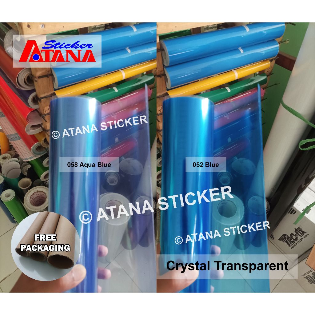 Jual Skotlet Biru Transparan Muda Tua Ice Aqua Light Dark Blue Tembus ...