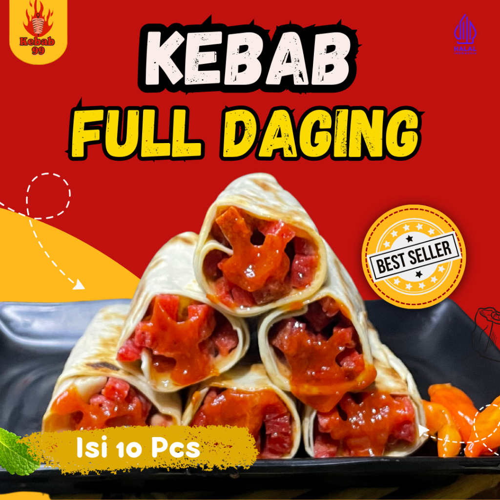 Jual KEBAB FULL DAGING Premium & Halal isi 10 pcs | Shopee Indonesia