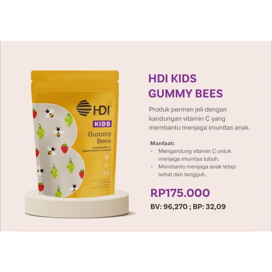 Jual Kids Gummy Bees - Strawberry and Green Grape Flavour 60 Gummies ...
