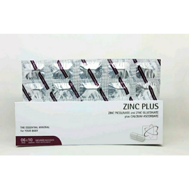 Jual SUPLEMEN ZINC PLUS CAPSUL PER STRIP 10 KAPSUL(HARGA PER STRIP ...